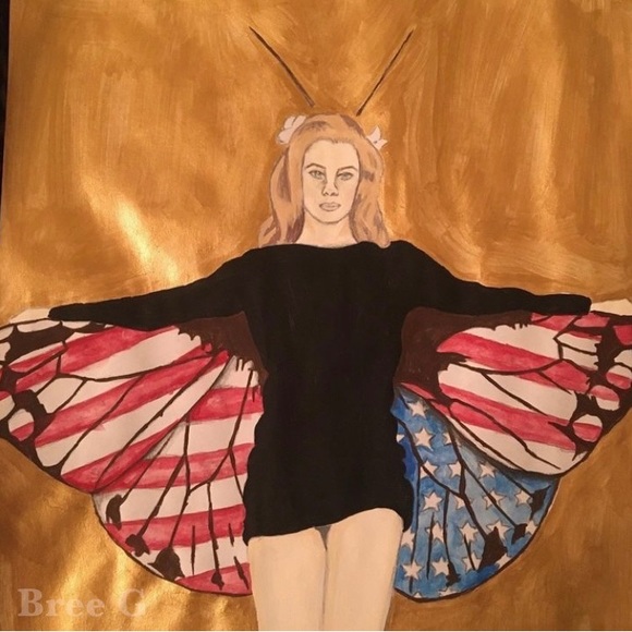Hot Topic | Art | New Original Lana Del Rey Butterfly Art Print | Poshmark